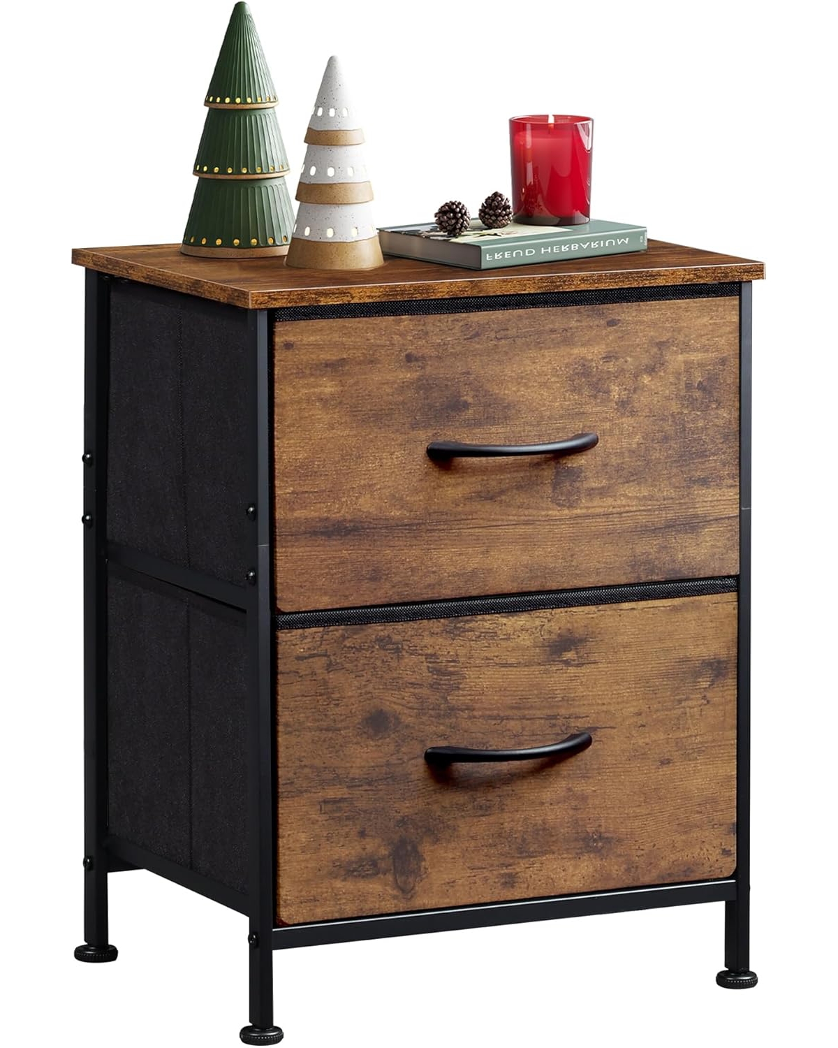 Click here for Wlive Nightstand 2 Drawer Dresser for Bedroom Smal... prices