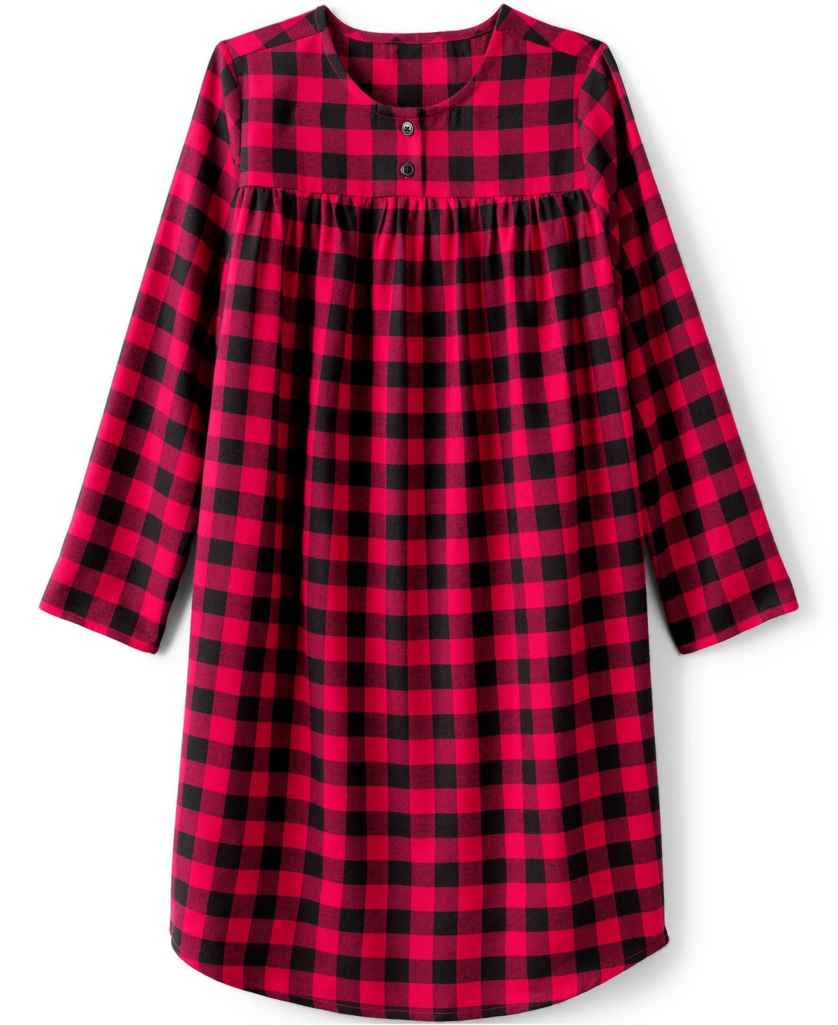 Click here for Lands End Big Girls Flannel Nightgown - Red buffal... prices