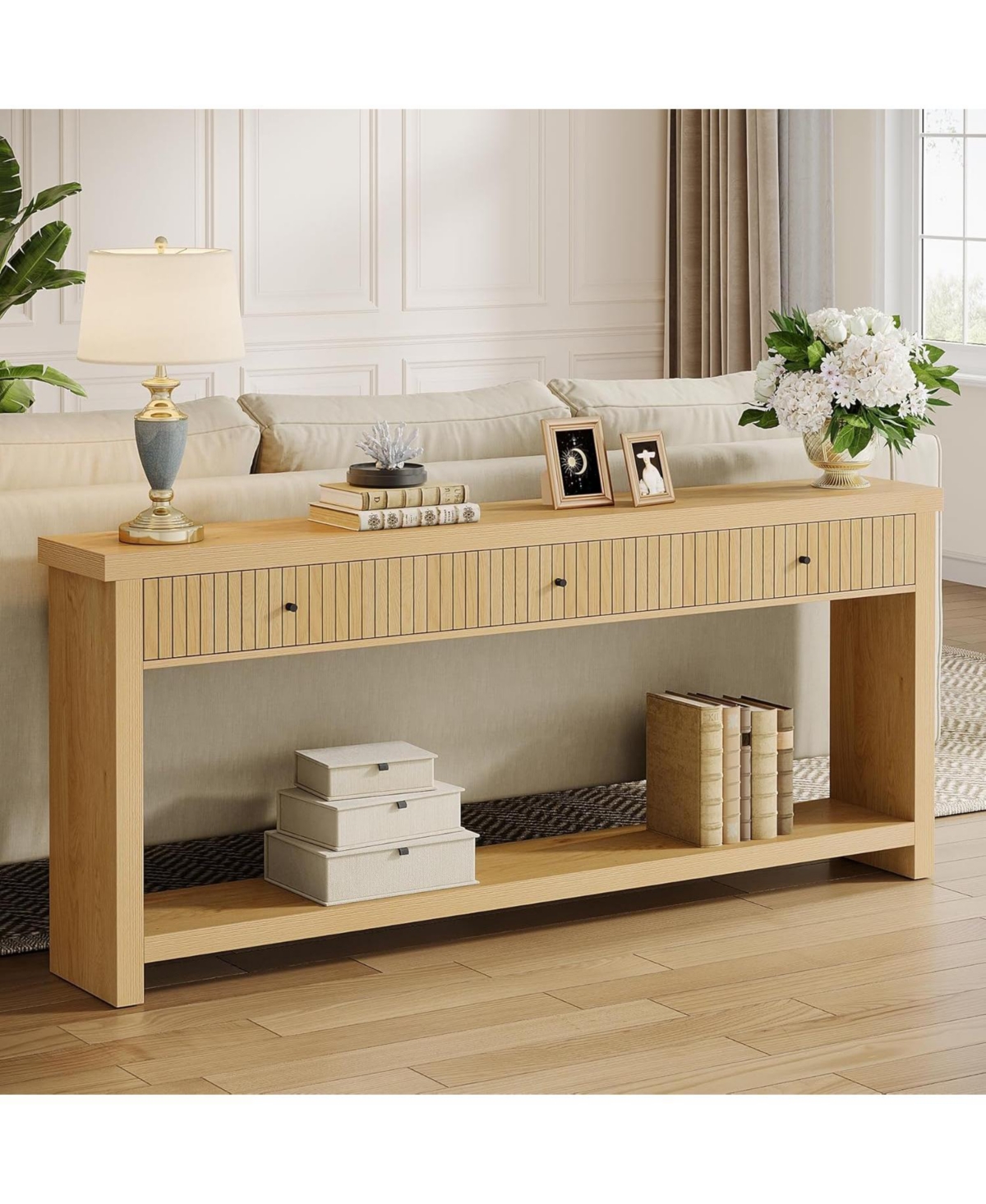 Click here for Tribesigns Wood Console Table Long Sofa Table with... prices
