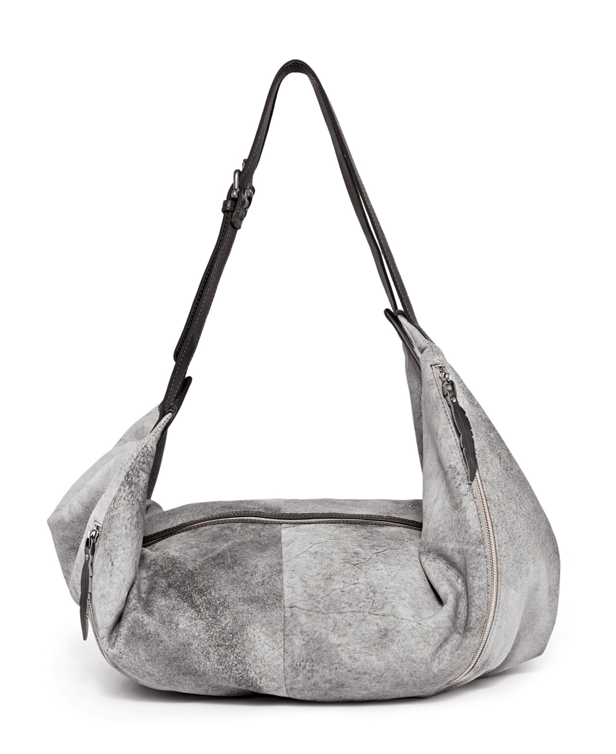 Old Trend Womens Lamb Leather Dorado Hobo Convert Backpack - Gray