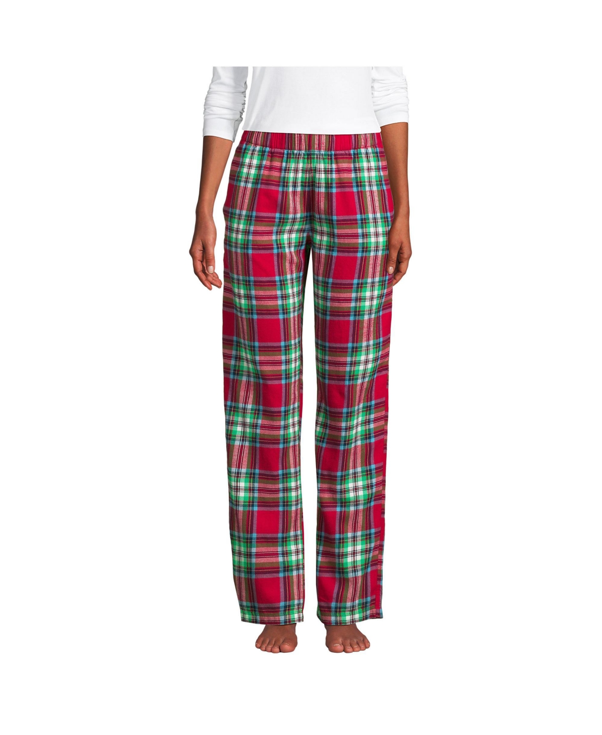 Click here for Lands End Womens Print Flannel Pajama Pants - Heri... prices
