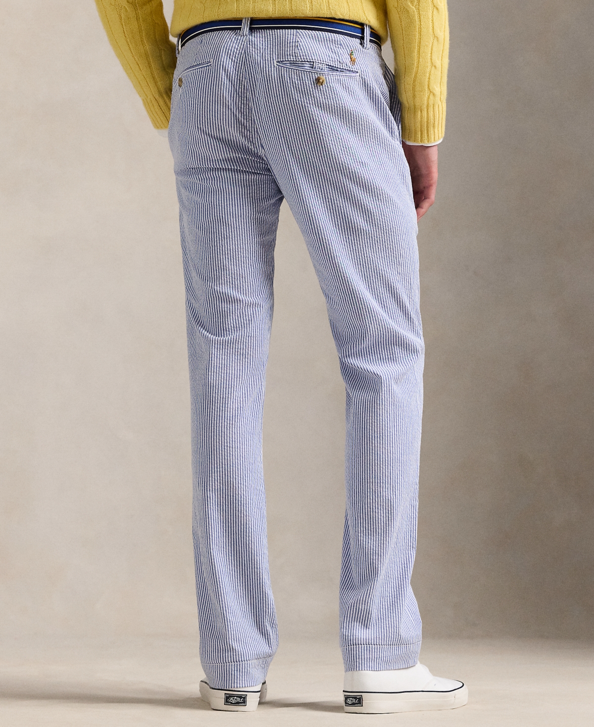 Polo Ralph Lauren Men's Stretch Straight-fit Seersucker Pants In Blue Seersucker | ModeSens