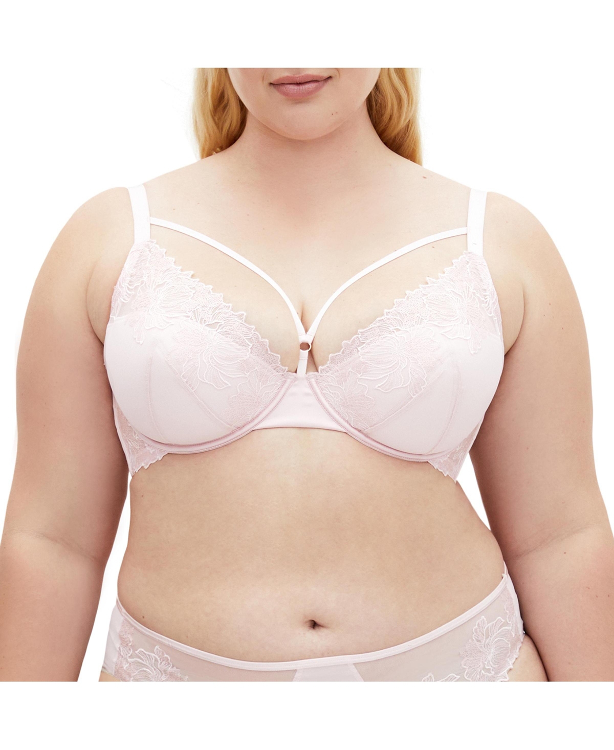 Click here for Plus Size Tara Plunge Contour Bra - Pink icing prices