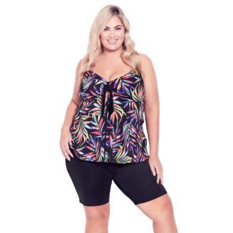 Avenue Women's Plus Size Fly Away Print Tankini Top - Macy's