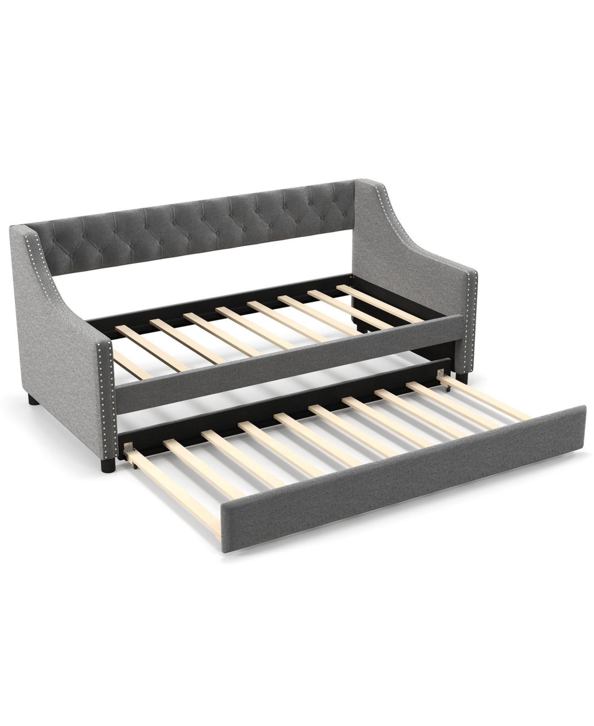 Click here for Twin Size Daybed with Trundle Sofa Bed with Curved... prices