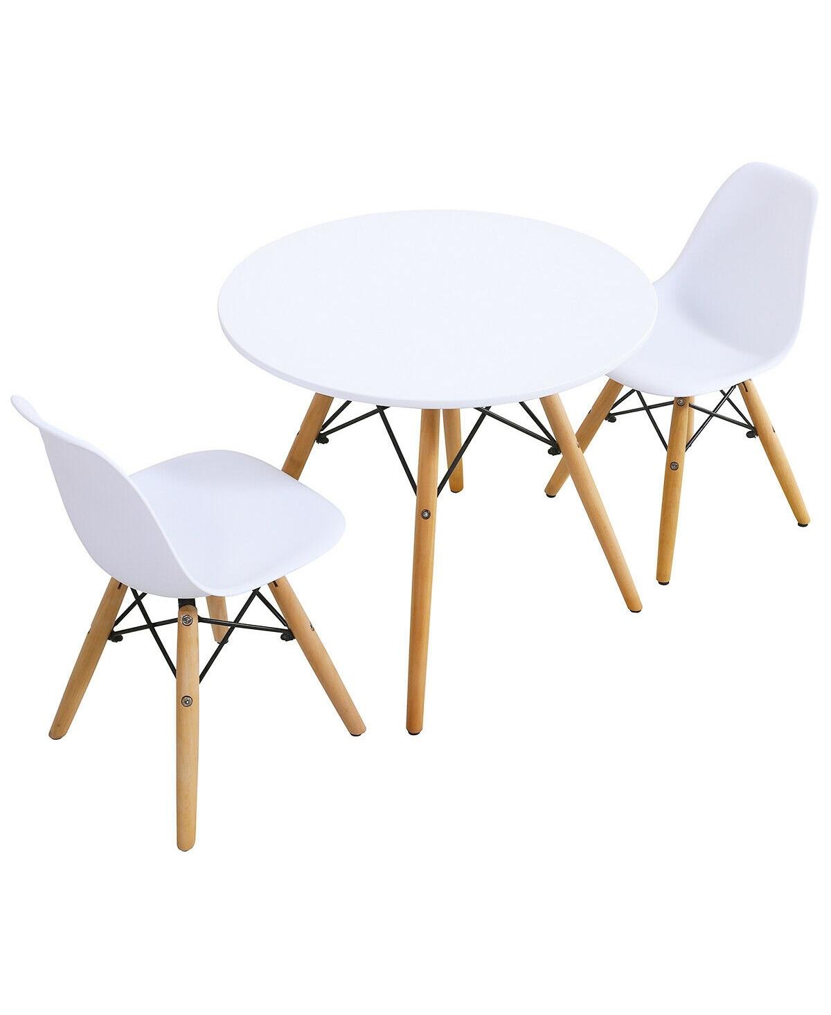 Click here for Gouun Kids Modern Dining Table Set with 2 Armless... prices