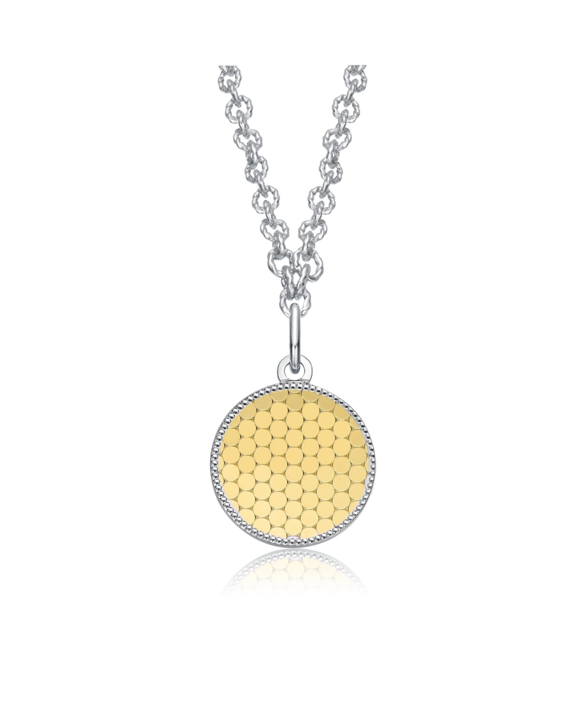 Click here for Eternal Harmony Two-Tone Circle Pendant Necklace -... prices
