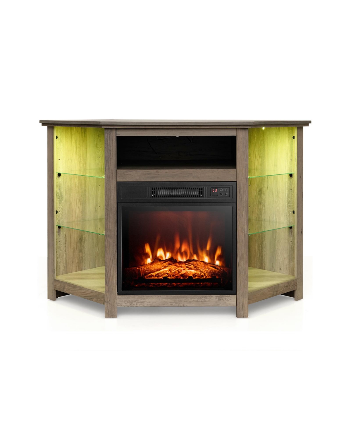 Click here for Gouun Fireplace Corner Tv Stand with Led Lights  S... prices