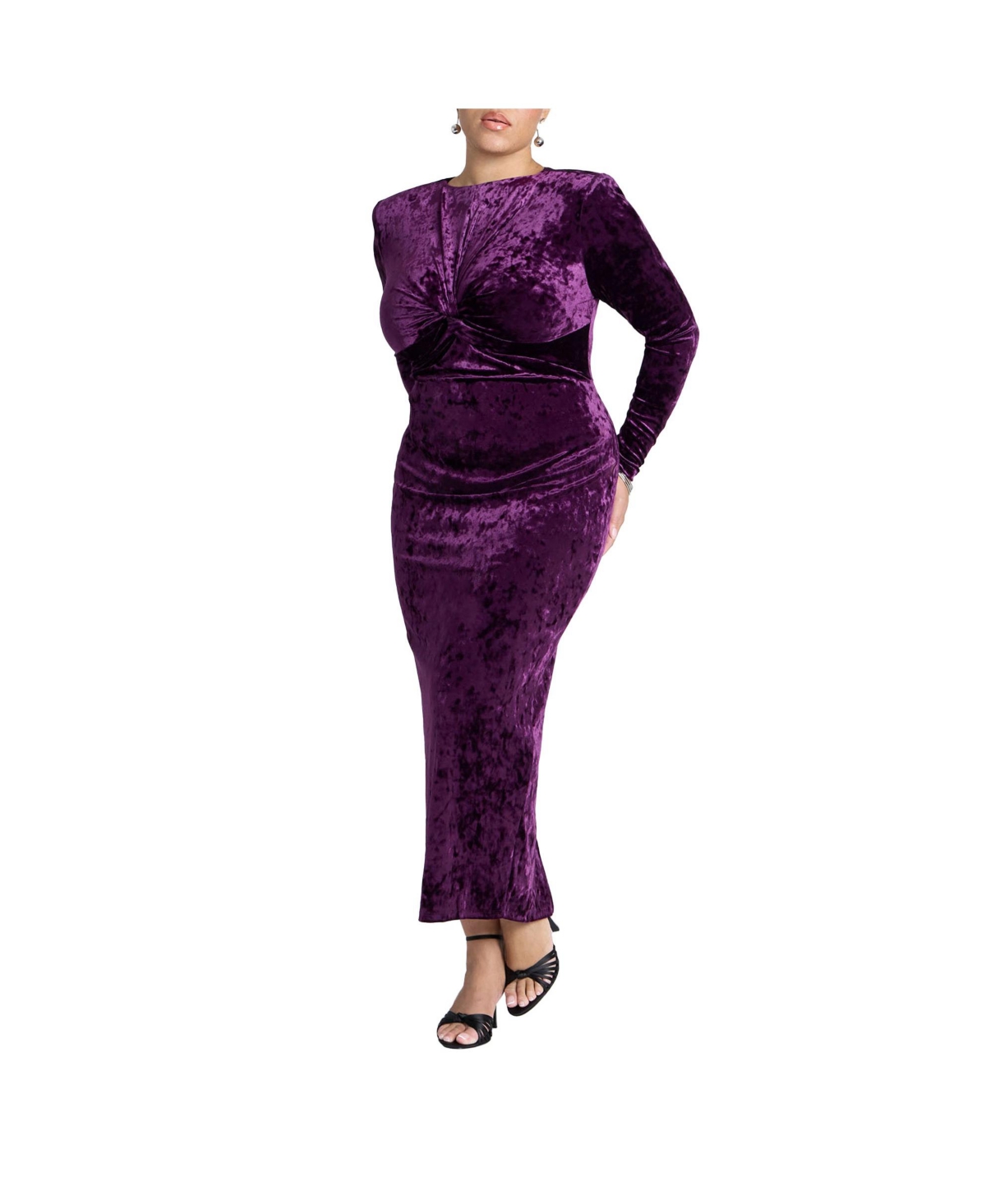 Click here for Eloquii Womens Plus Size Twist Bodice Velvet Maxi... prices