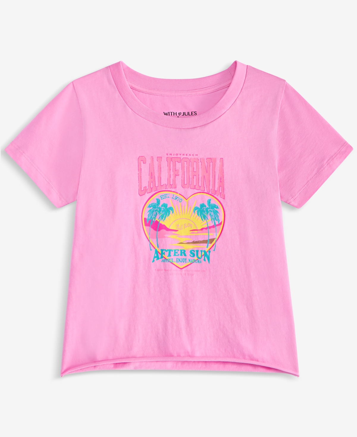 Click here for With Jules Big Girl Cali Graphic T-Shirt - Pink prices