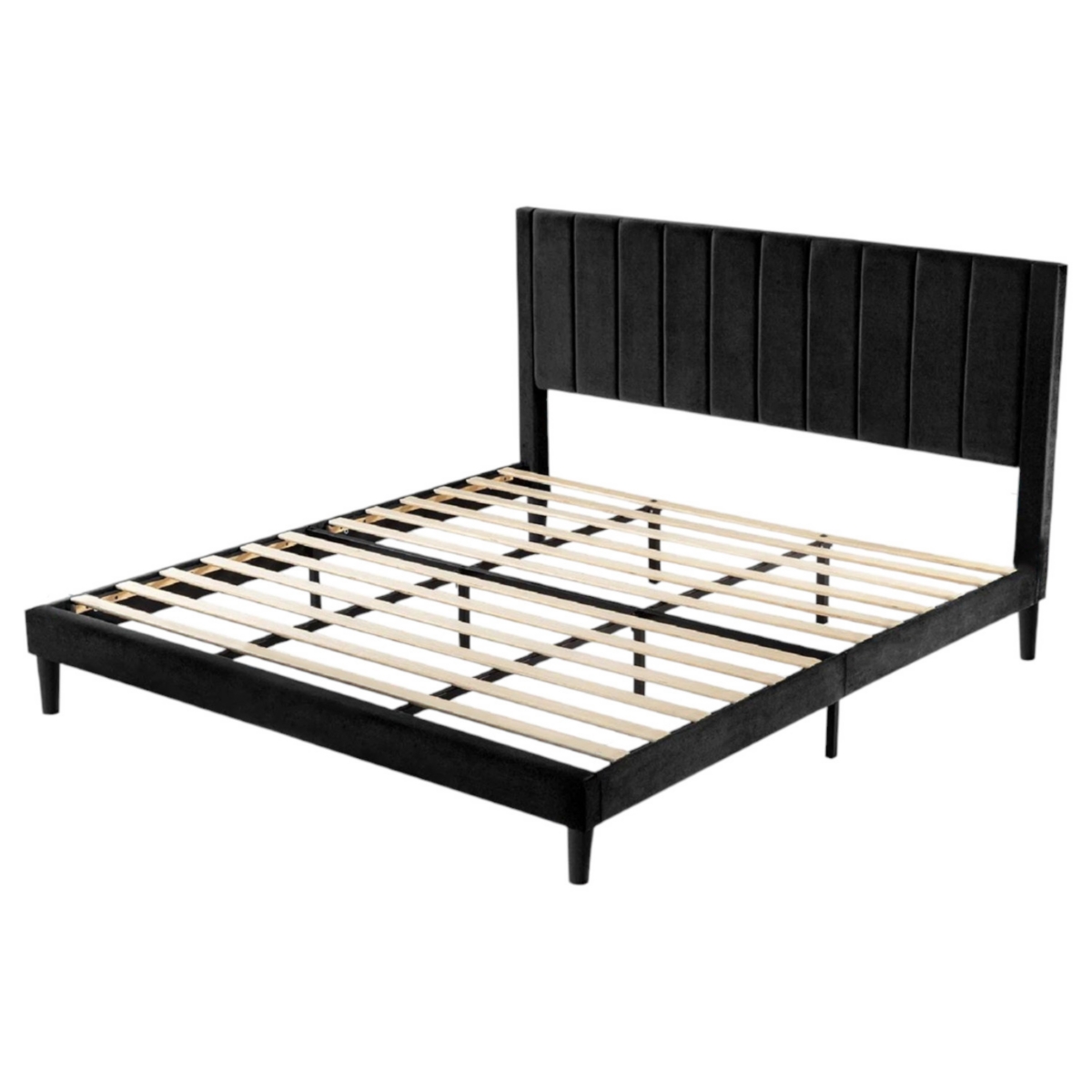 Click here for Velvet Upholstered Platform Bed Frame with Headboa... prices