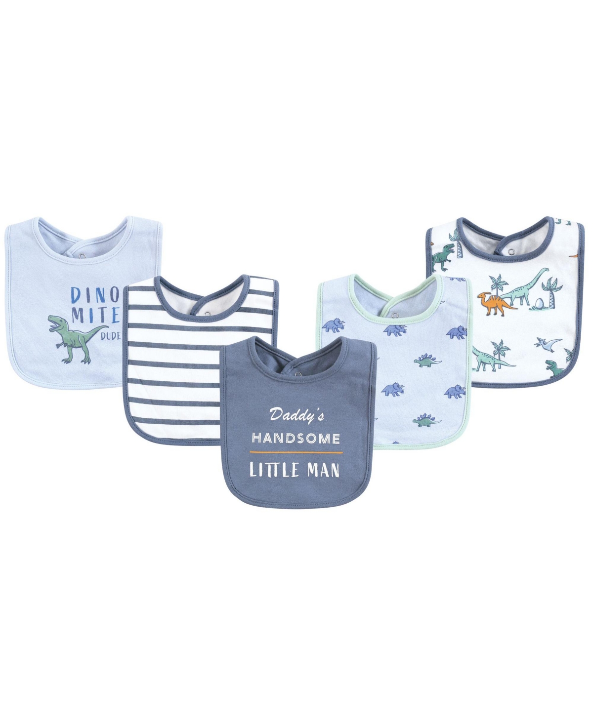 Click here for Hudson Baby Boys 5Pk Interlock Bibs - Pastel dino prices