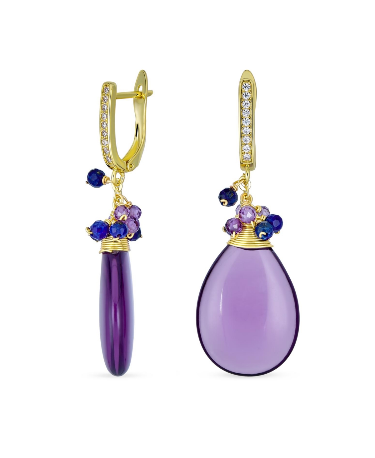 Click here for Bling Jewelry Natural Teardrop Stone and Multi-Col... prices