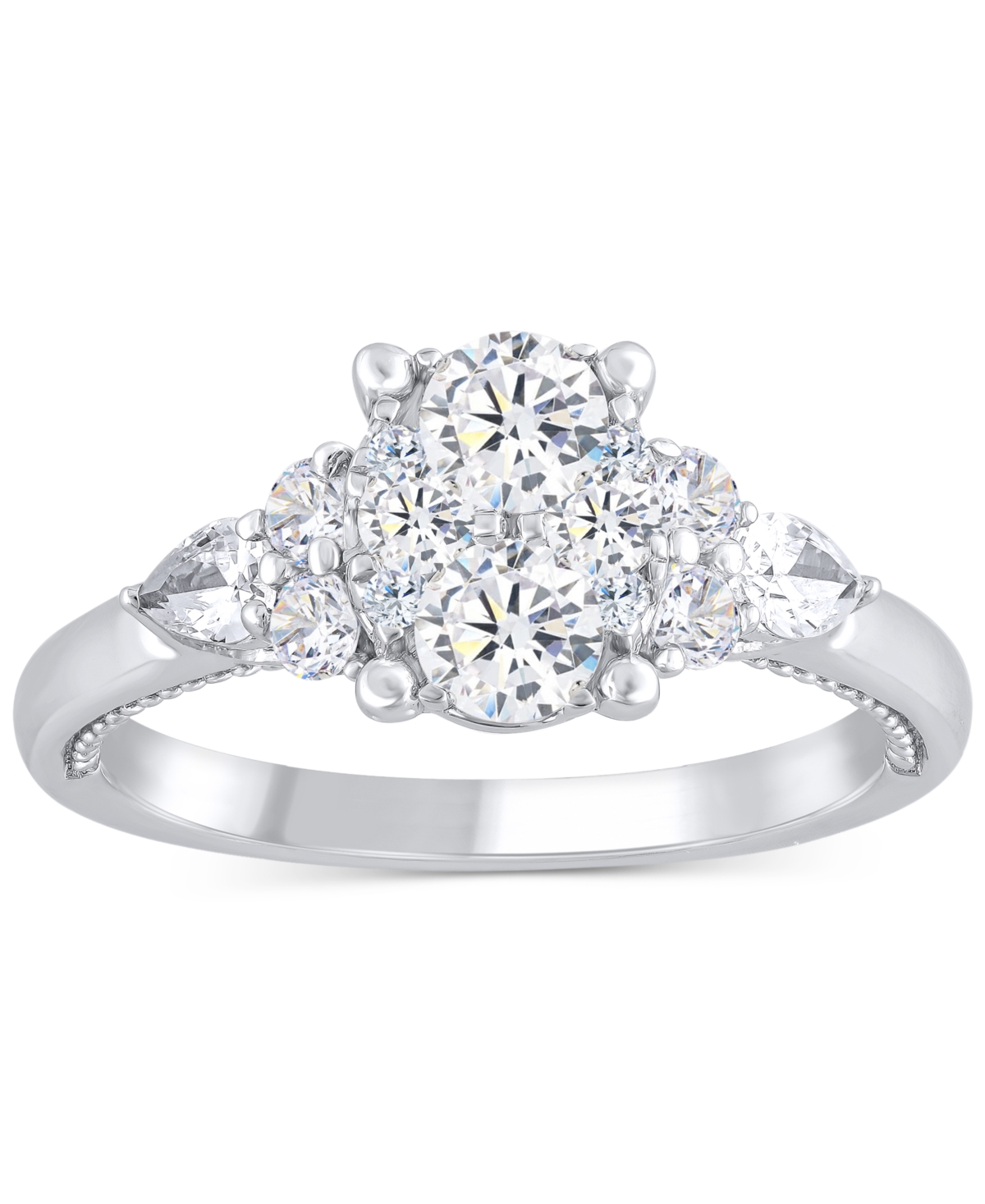 Click here for Diamond Oval Cluster Engagement Ring (1 ct. t.w.)... prices
