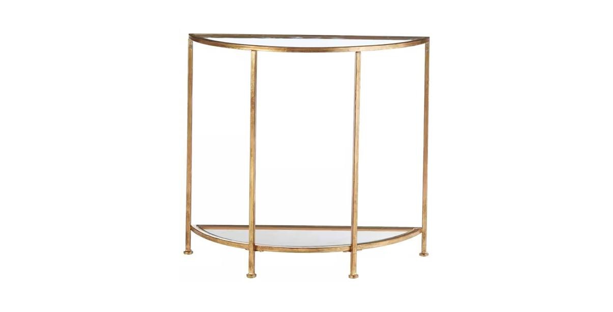 Click here for Slickblue Half-Circle Entryway Console Table Metal... prices