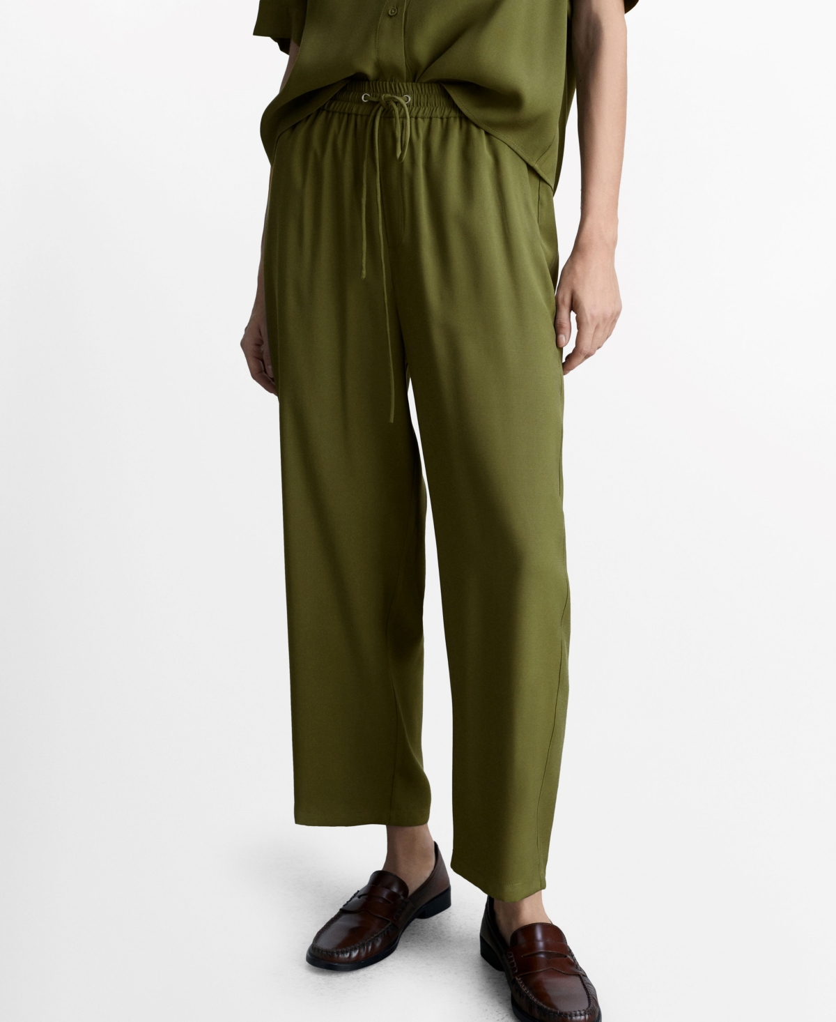 Click here for Mango Womens Straight Suit Pants - Khaki prices