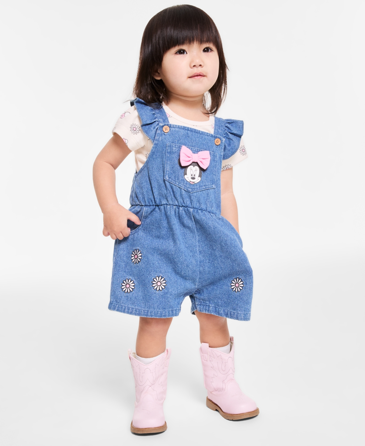Click here for Disney Baby Girl 2-Pc. Minnie T-Shirt & Denim Shor... prices