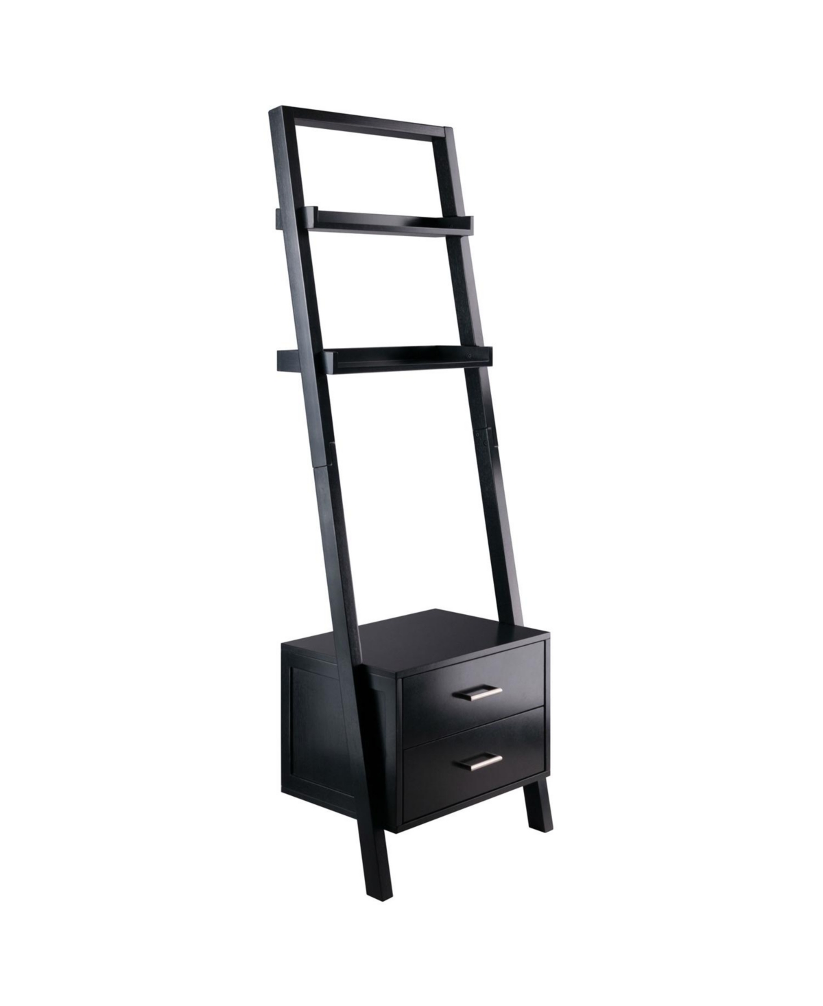 Click here for Slickblue Modern Black 2-Drawer Leaning Ladder Boo... prices