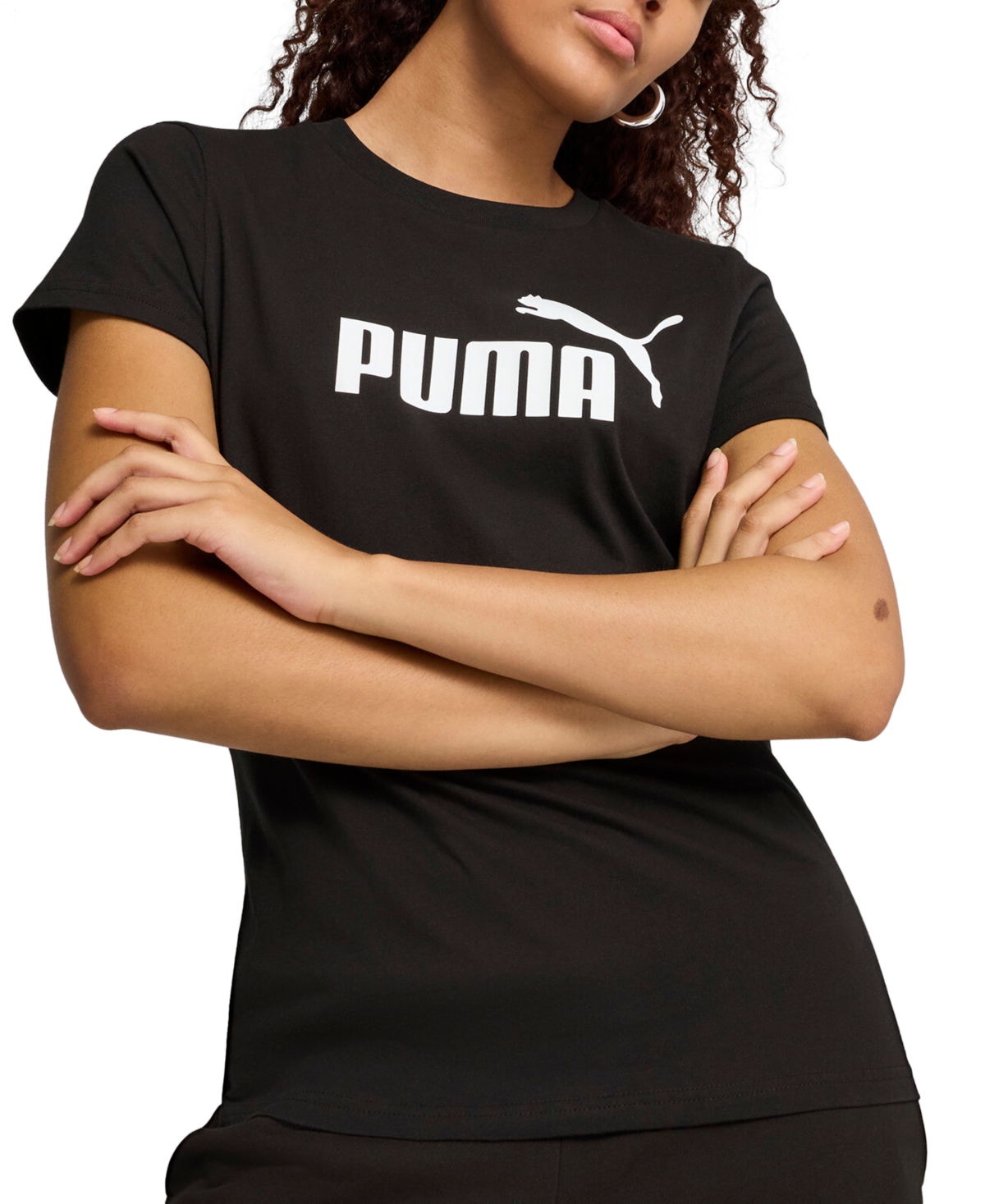 Click here for Puma Womens Essential No 1 Logo T-Shirt - Puma Bla... prices