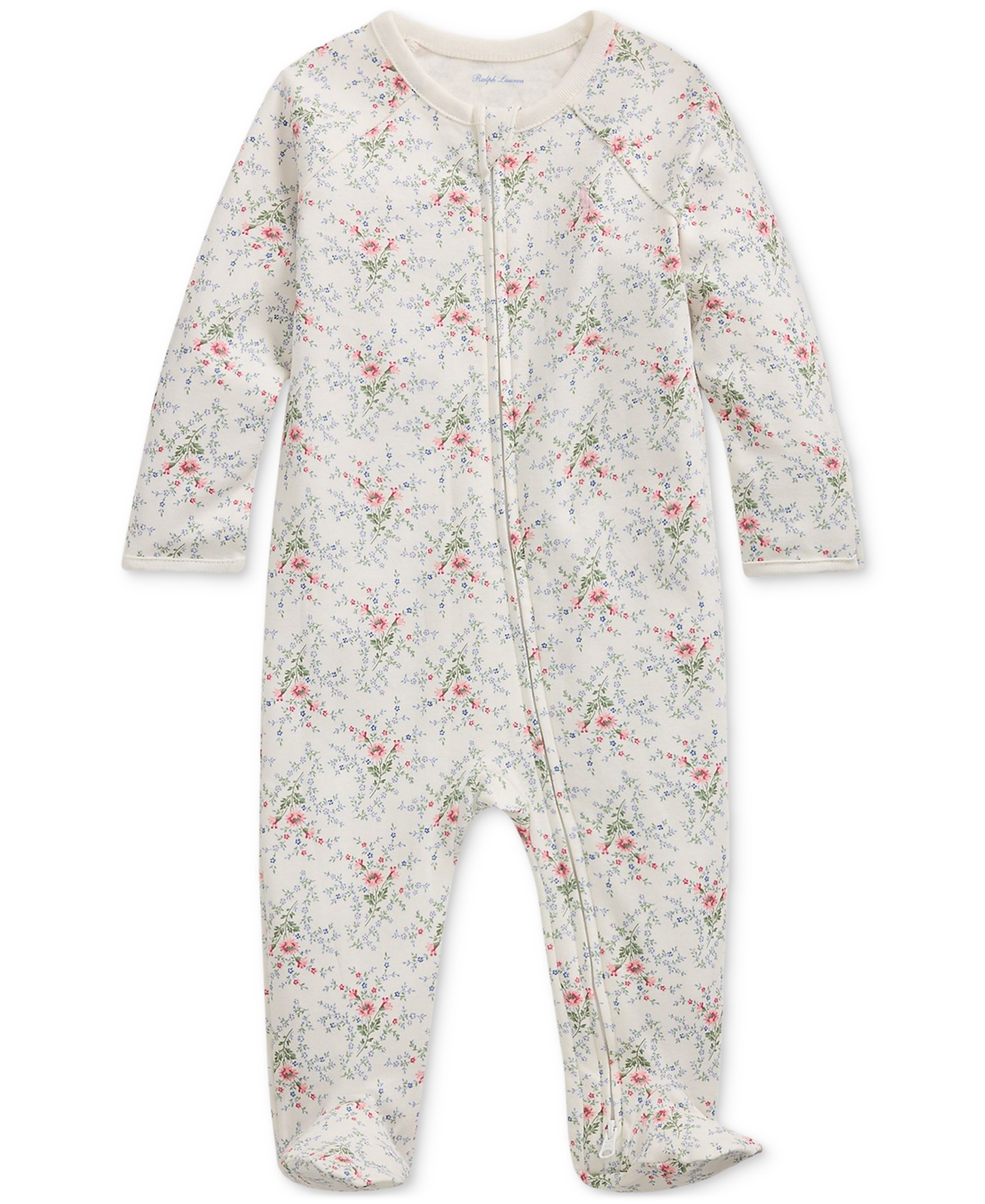 Click here for Polo Ralph Lauren Baby Cotton Floral Footed Covera... prices