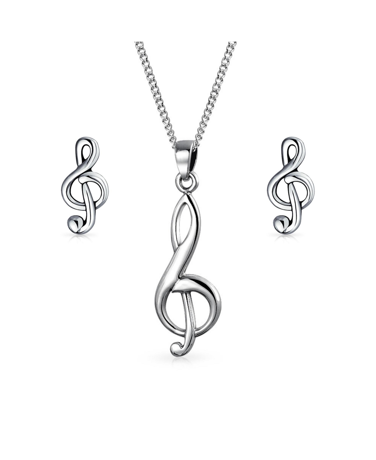Click here for Bling Jewelry Musician Treble Music Note Stud Earr... prices