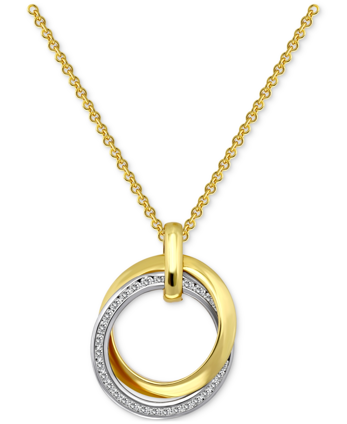 Click here for Giani Bernini Cubic Zirconia Interlocking Circle P... prices