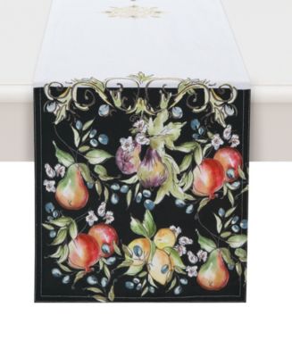 Laural Home Tuscan Fruit Sketch Table Runner, 13" x 90" - Macy's