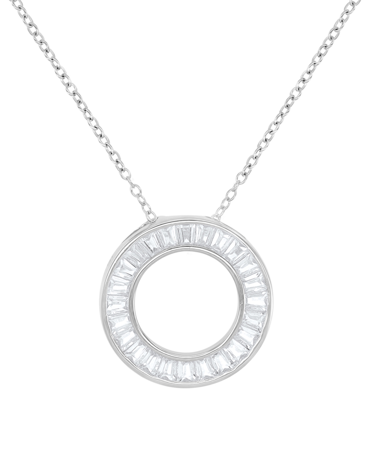 Click here for Macys Cubic Zirconia Open Circle Pendant Necklace... prices