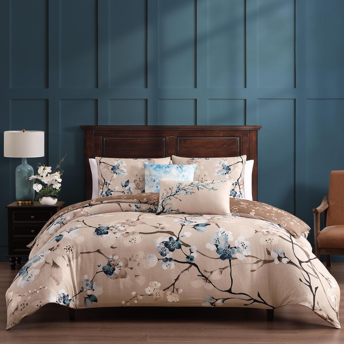 Click here for Bebejan Blue Blossom Bedding 220 Thread Count 100... prices
