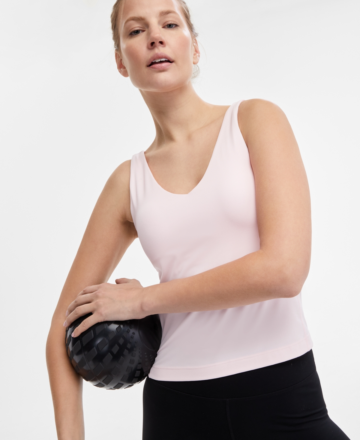 Click here for Id Ideology Womens Studio Sleeveless V-Neck Top  E... prices