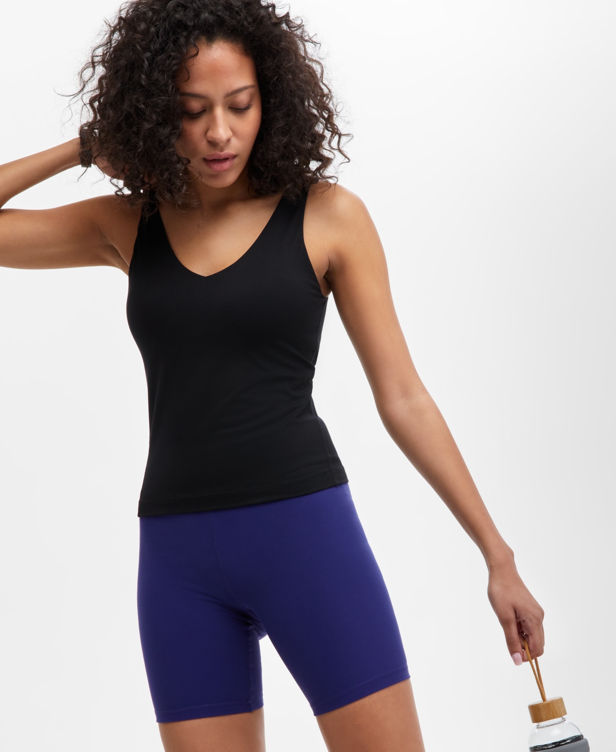 Click here for Id Ideology Womens Studio Sleeveless V-Neck Top  E... prices