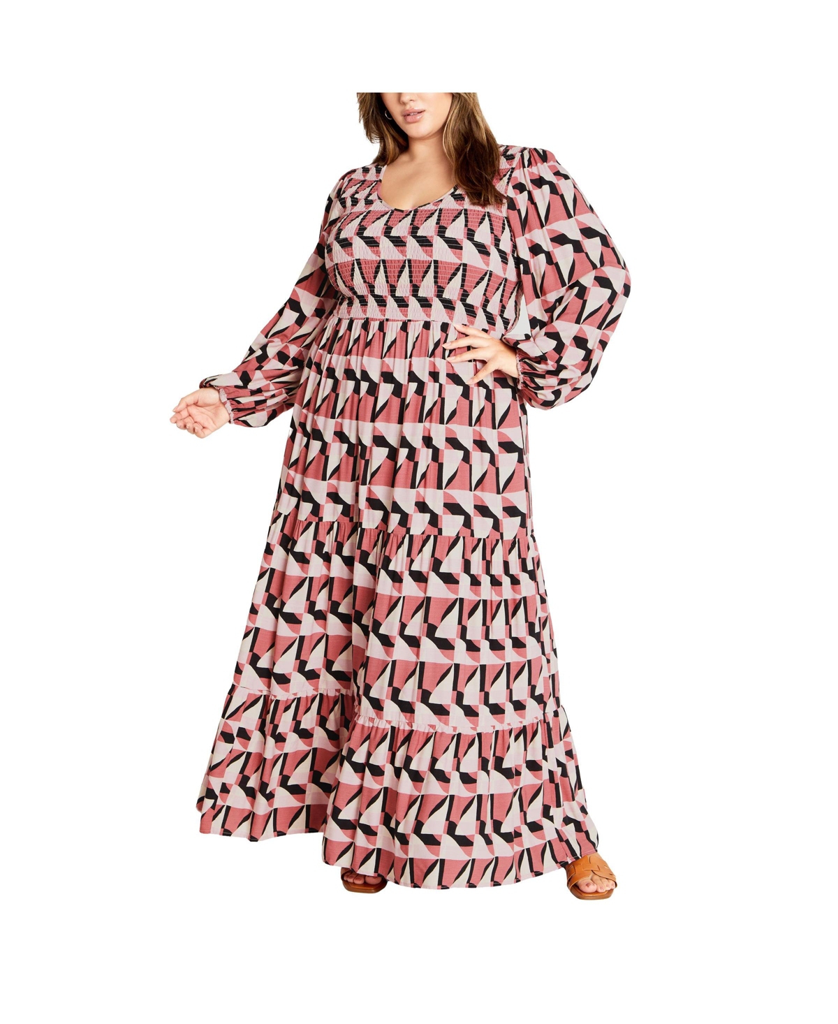 Click here for Plus Size Jayden Print Maxi Dress - Geo print prices