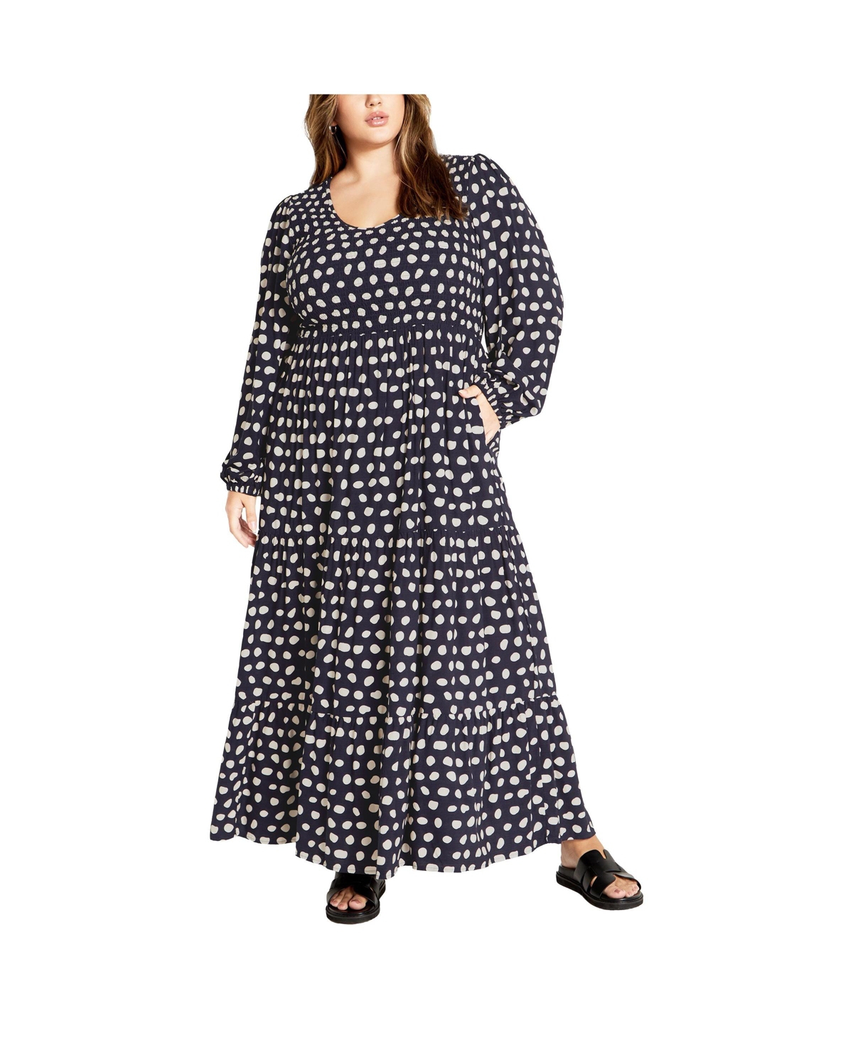 Click here for Plus Size Jayden Print Maxi Dress - Abstract spot prices