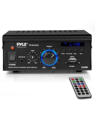 Pyle Stereo Power Amplifier System - Digital Audio Speaker Amp with MP3 ...