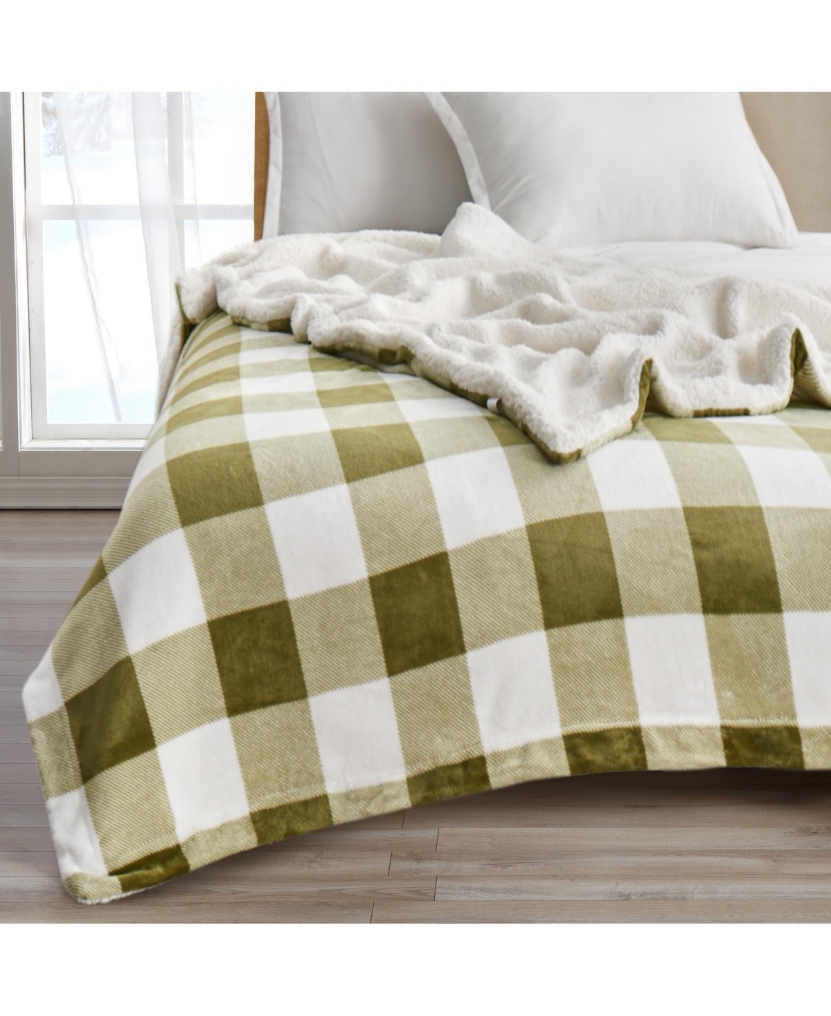 Click here for Linery & Co. Velvet Plush Reversible Sherpa Throw... prices