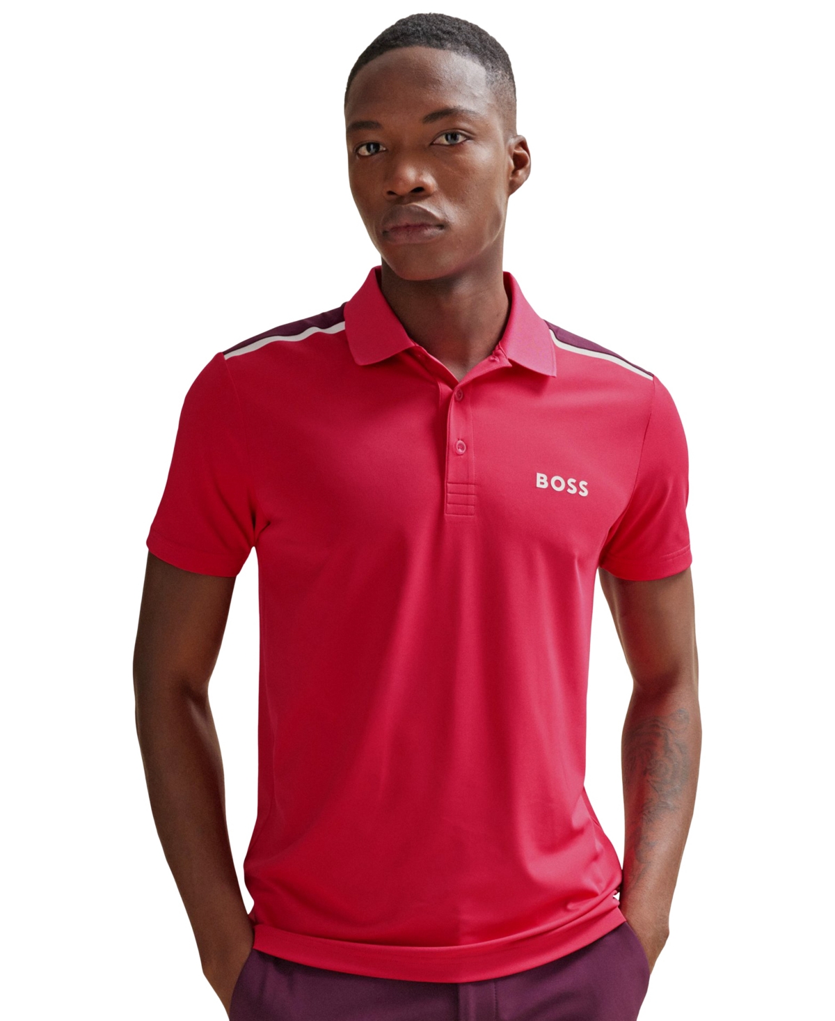 Click here for Boss by Hugo Boss Mens Performance Regular Fit Pol... prices