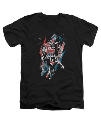 Batman V Superman Men's Ripped Trio 2 Short Sleeve Adult V Neck Premium ...