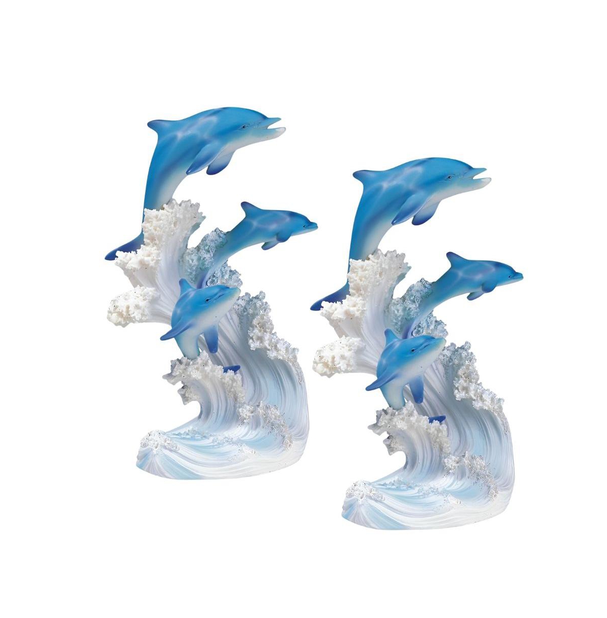 Click here for Fc Design 2-pc Set 8H Dolphins Swimming in The Wav... prices