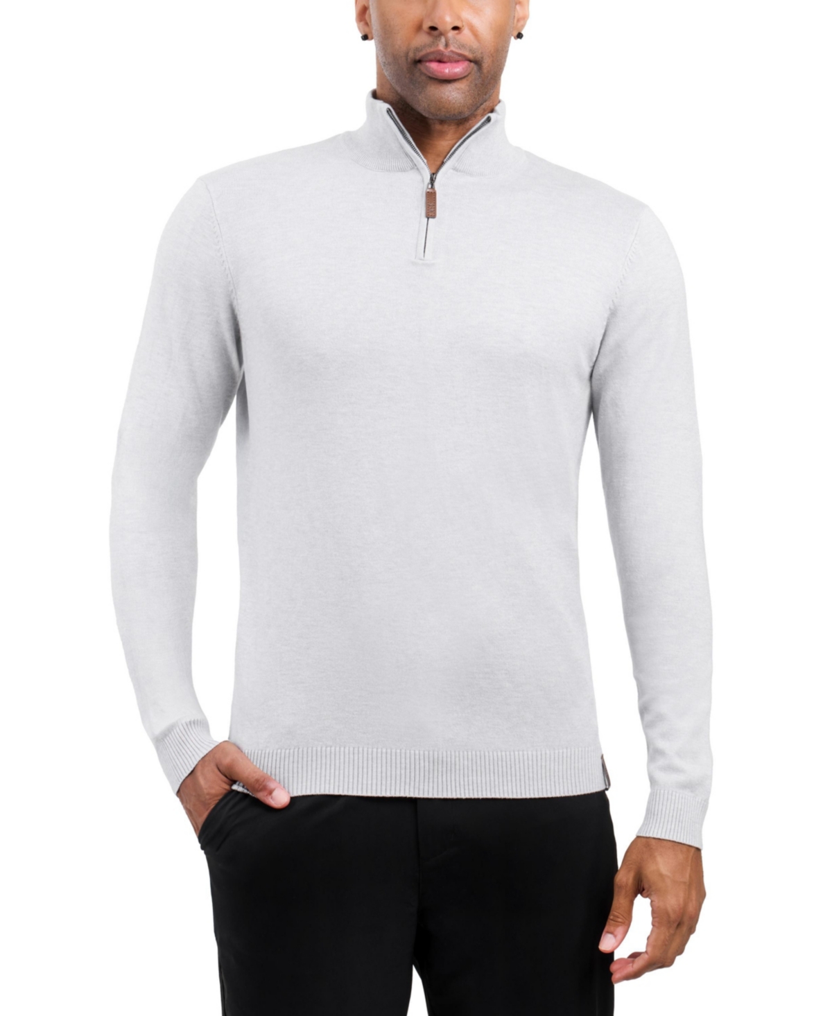 Click here for Spring + Mercer Mens Quarter Zip Mock Neck Sweater... prices