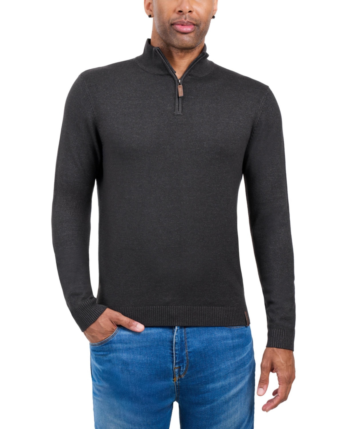 Click here for Spring + Mercer Mens Quarter Zip Mock Neck Sweater... prices