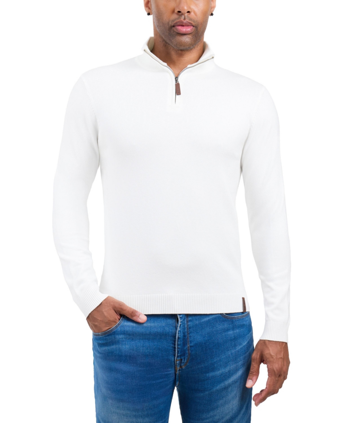 Click here for Spring + Mercer Mens Quarter Zip Mock Neck Sweater... prices