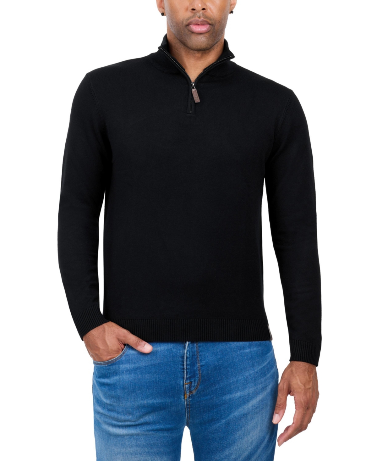Click here for Spring + Mercer Mens Quarter Zip Mock Neck Sweater... prices