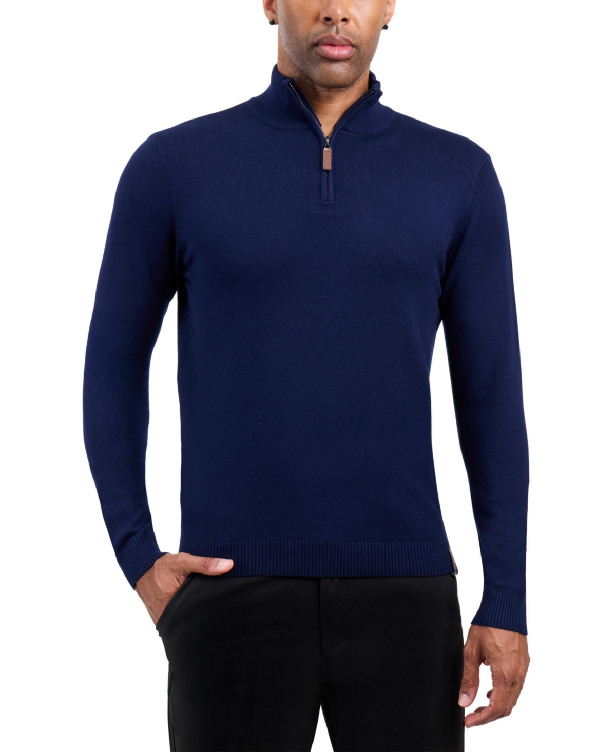Click here for Spring + Mercer Mens Quarter Zip Mock Neck Sweater... prices