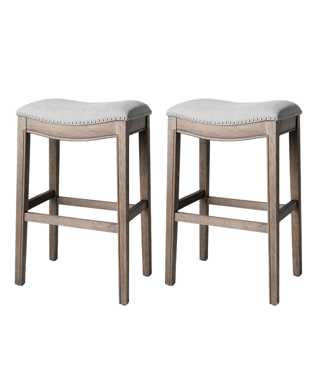 Click here for Maven Lane Adrien Saddle Bar Stool in Oak Finish w... prices