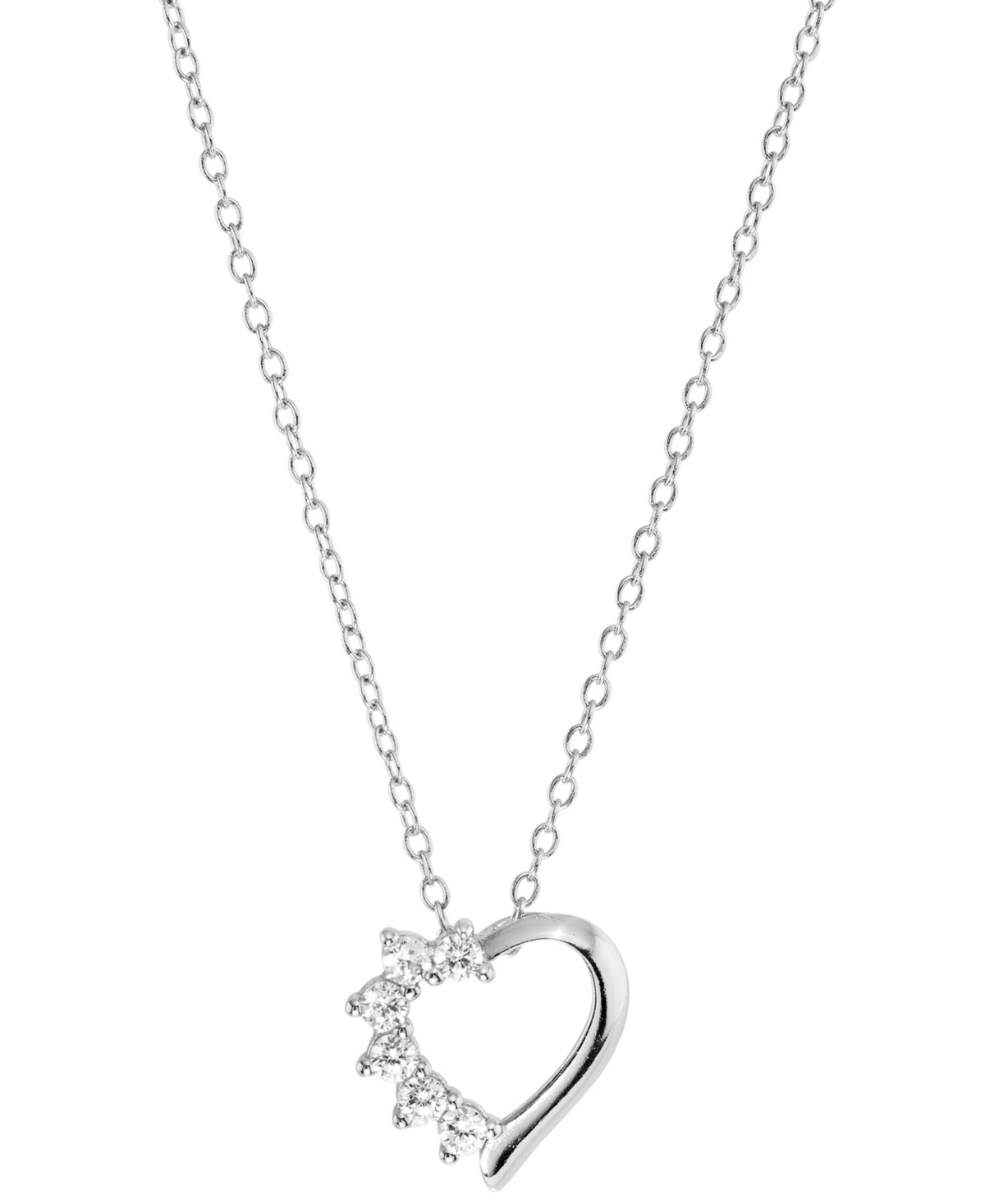 Click here for Cubic Zirconia Heart Pendant Necklace (1/3 ct. t.w... prices