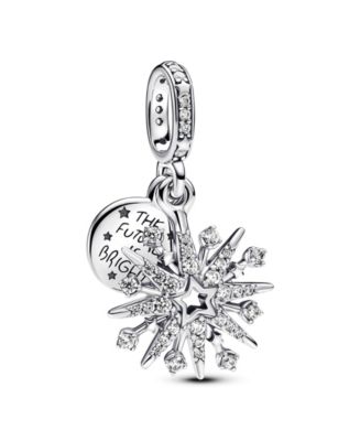 Pandora Sparkling Firework Double Dangle Charm - Macy's