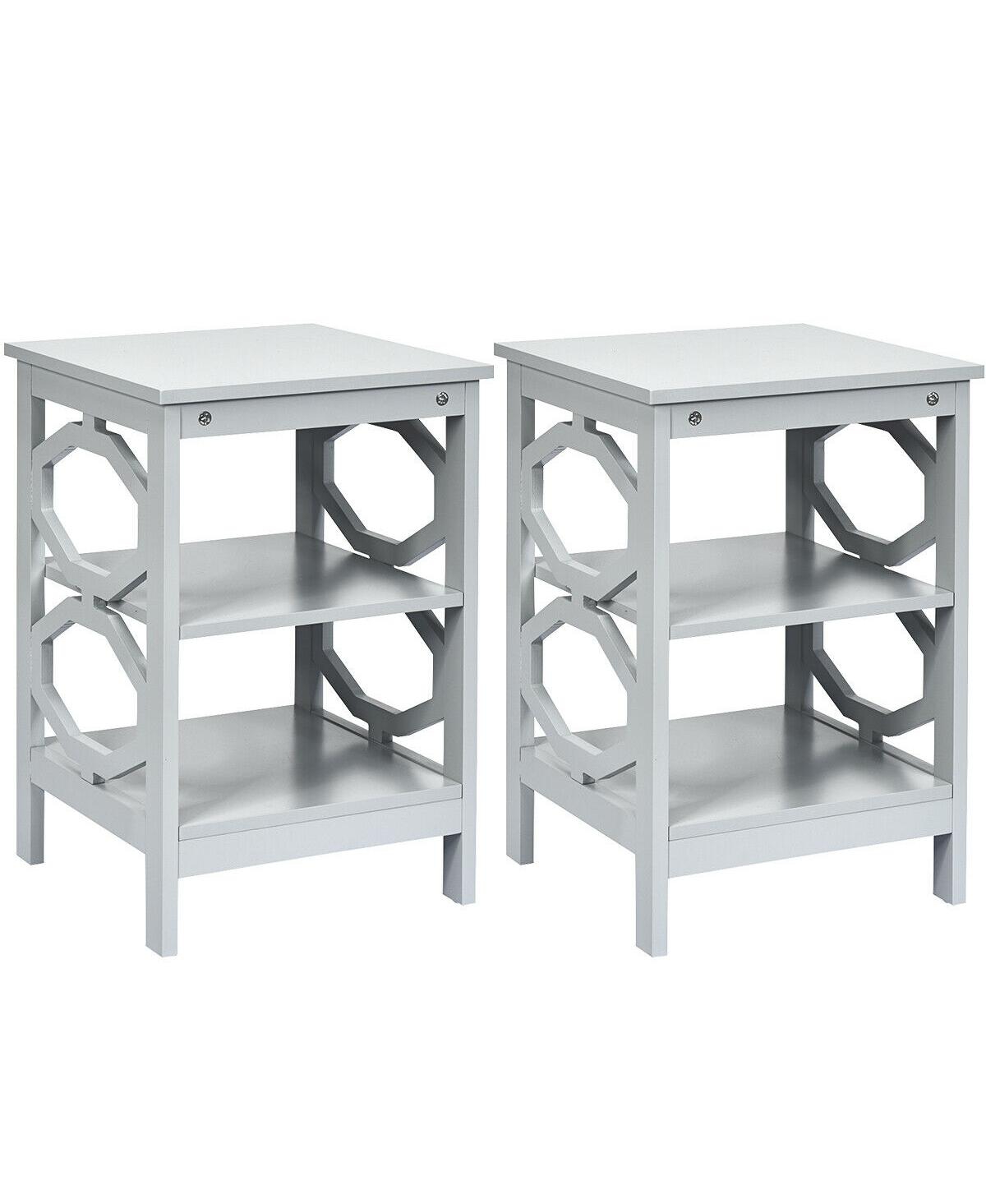 Click here for Gouun 2 Pieces 3-tier Nightstand Sofa Side End Acc... prices