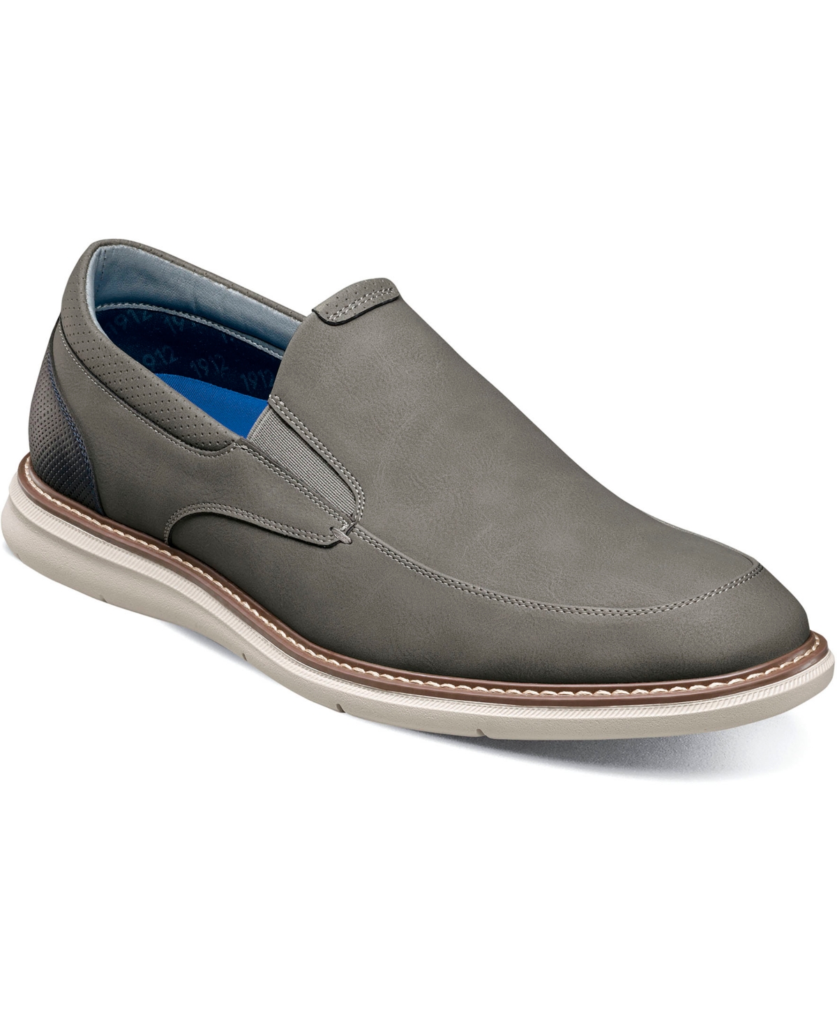 Click here for Nunn Bush Mens Chase Casual Slip On Shoe - Gray prices