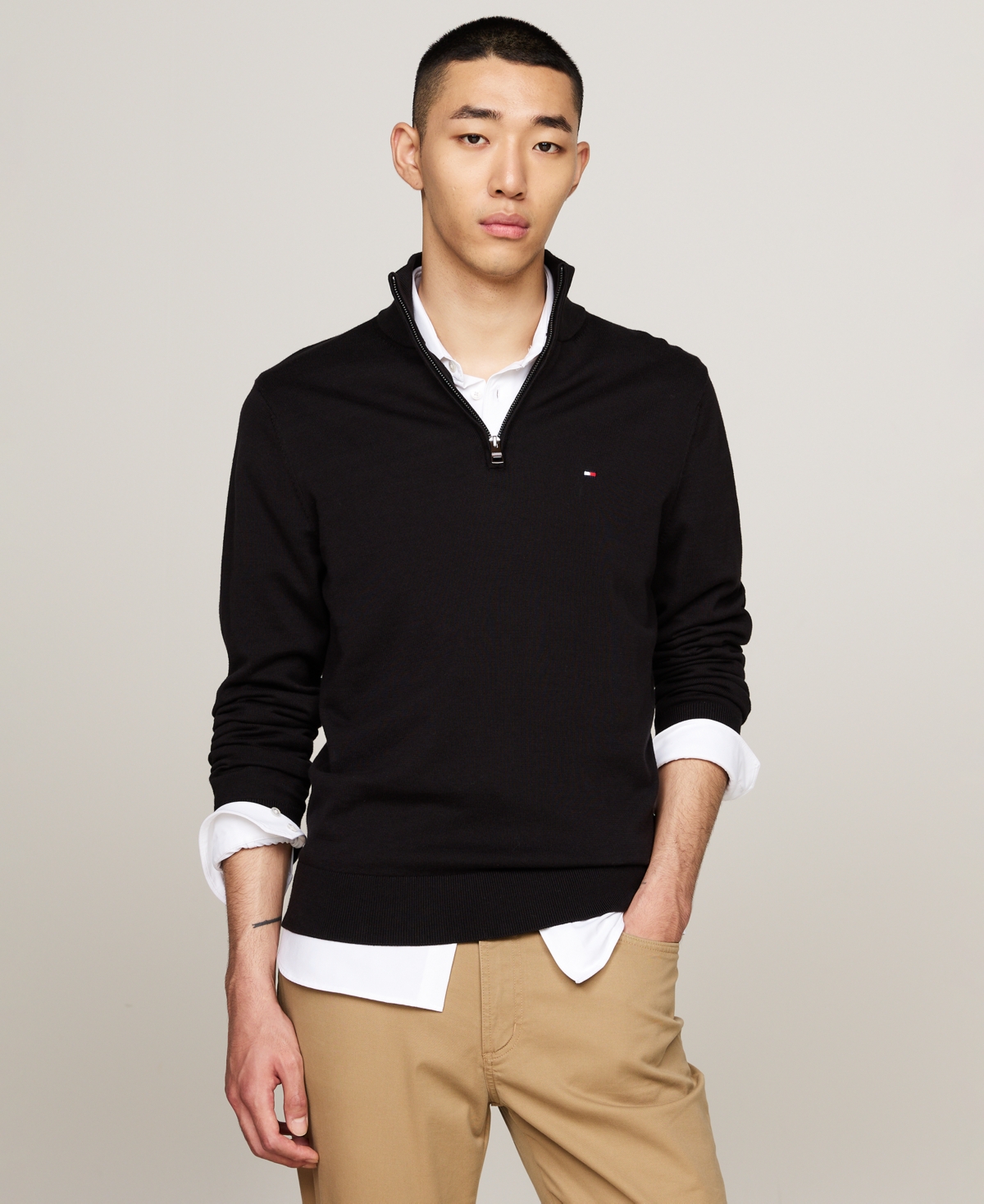 Click here for Tommy Hilfiger Mens Essential Quarter-Zip Pullover... prices