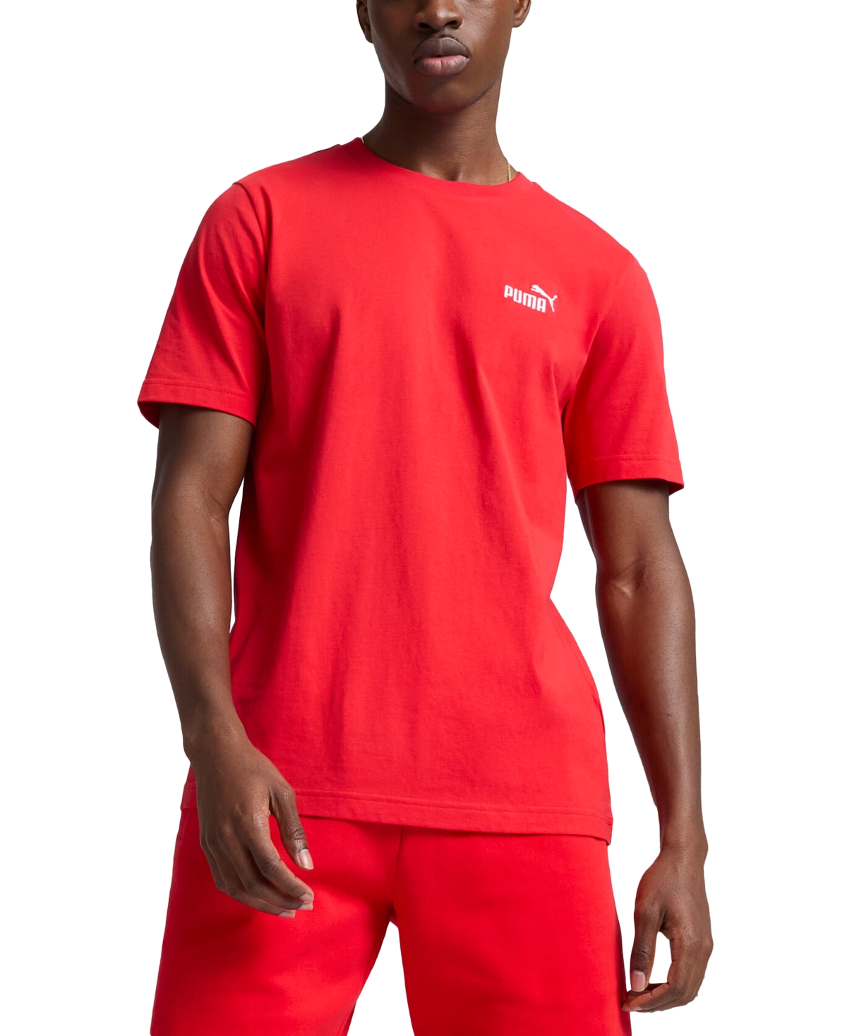 Click here for Puma Mens Essential Small Logo T-Shirt - Red prices